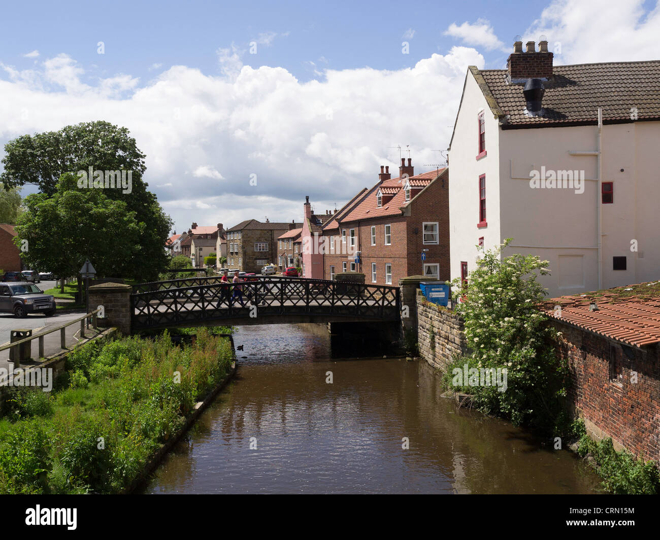 Bridges over the river Leven in Stokesley town centre North Yorkshire ...