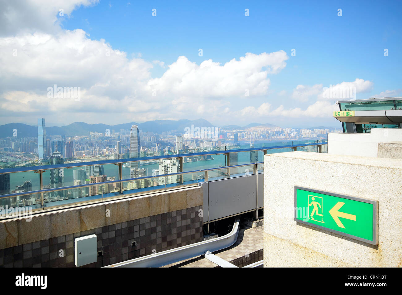 rooftop of a skyscraper over a big city Stock Photo - Alamy