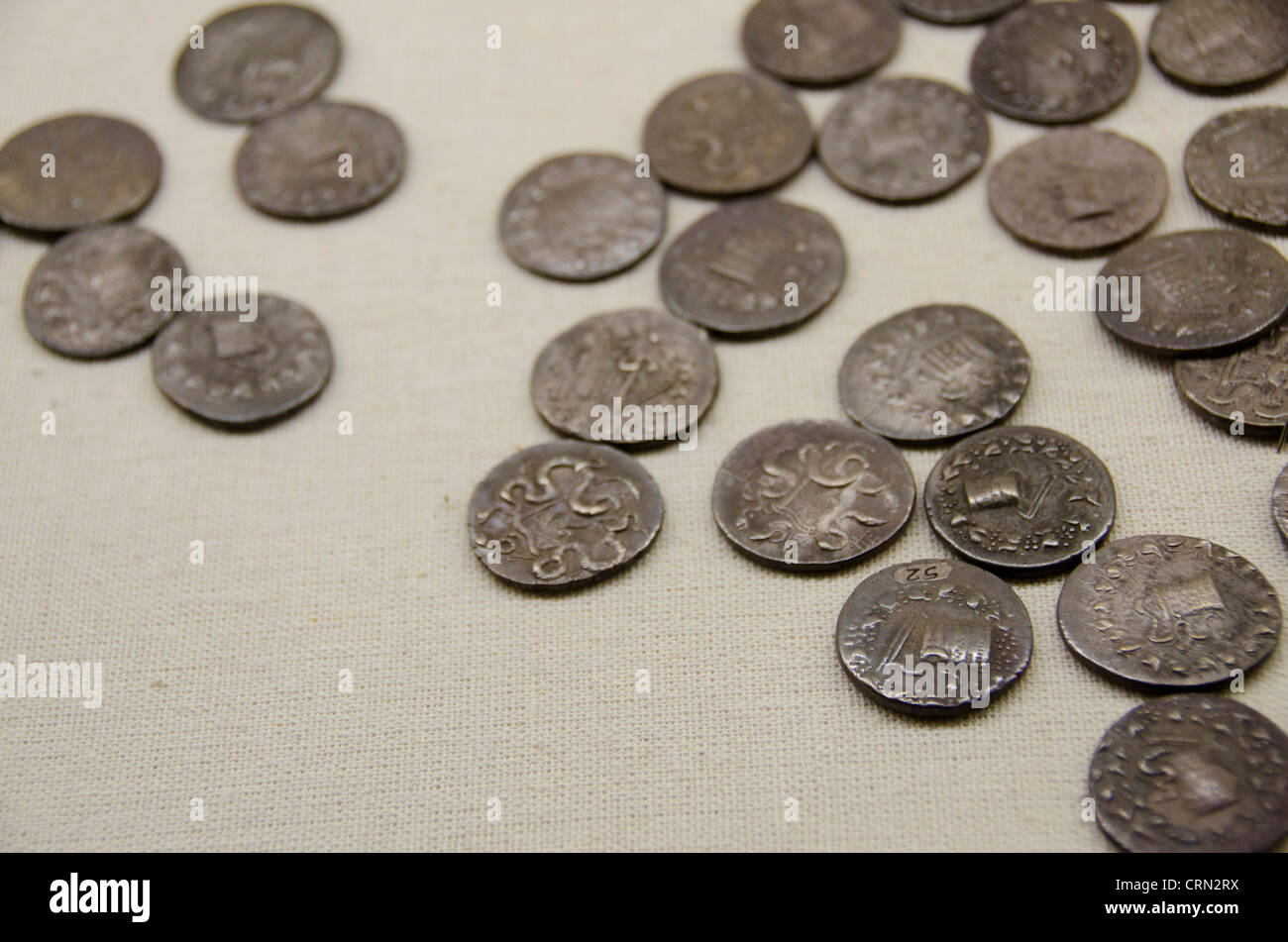 Turkey, Ephesus. Ephesus Museum. Coins from Ephesus Stock Photo - Alamy