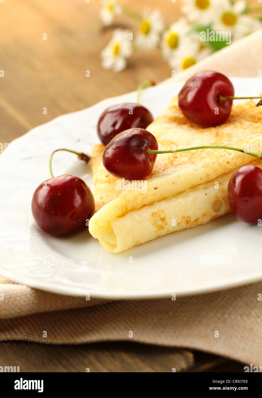 Sweet crepe pancake Stock Photo - Alamy