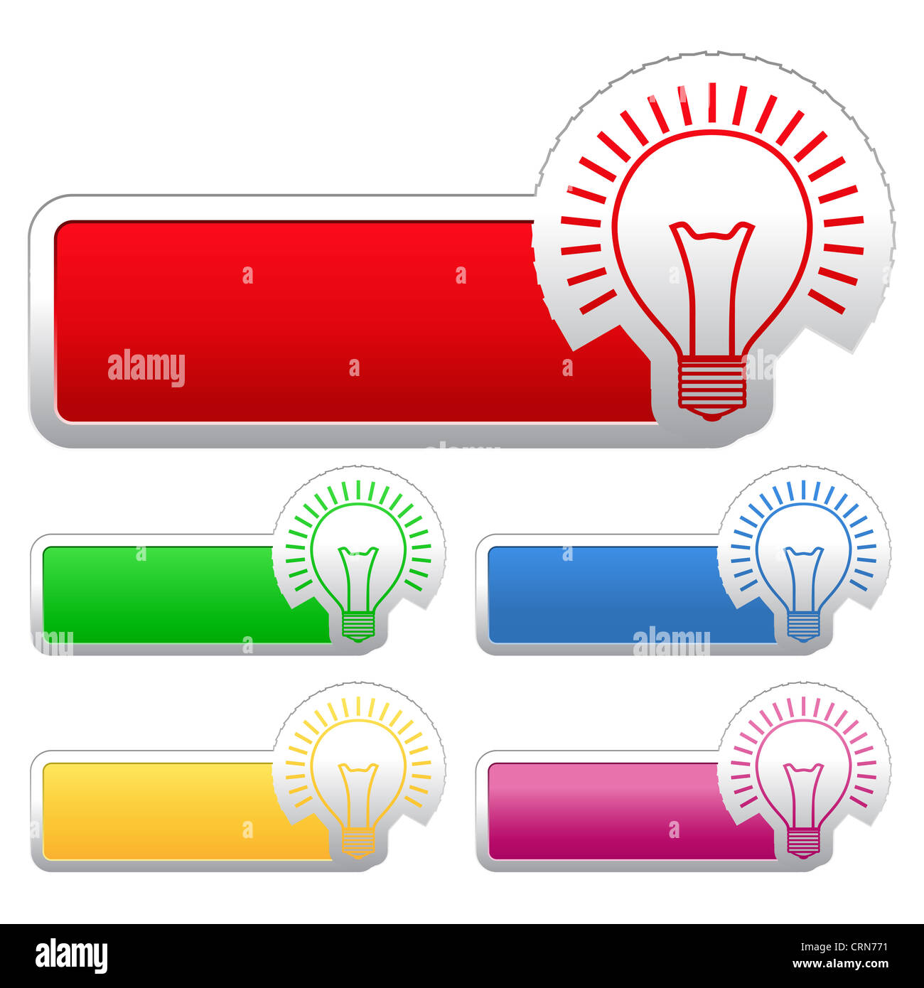 Light bulb for stickers hi-res stock photography and images - Alamy