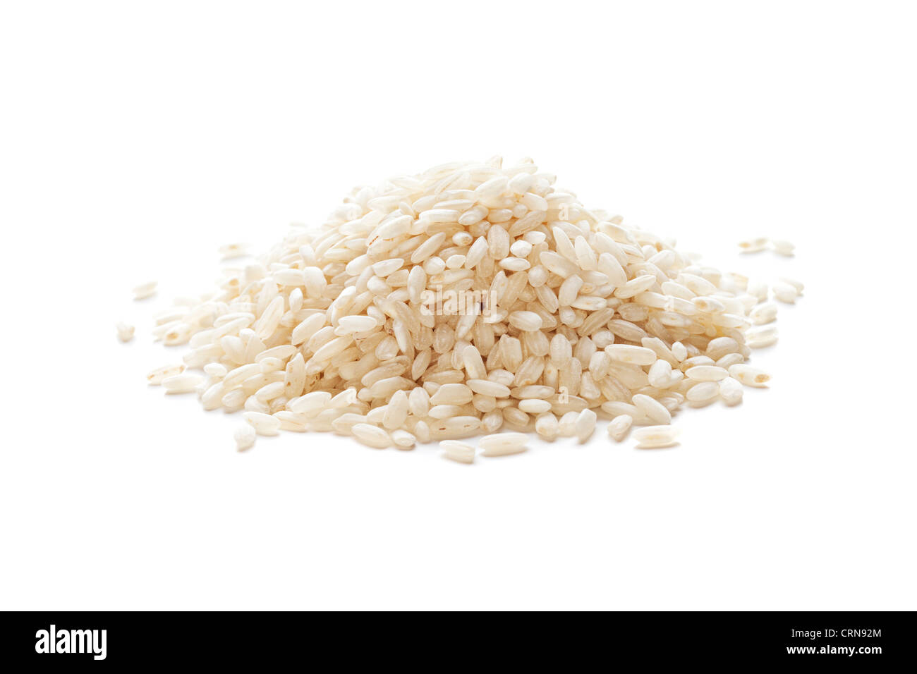 Carnaroli rice, used in Italian risotto, isolated on white Stock Photo ...
