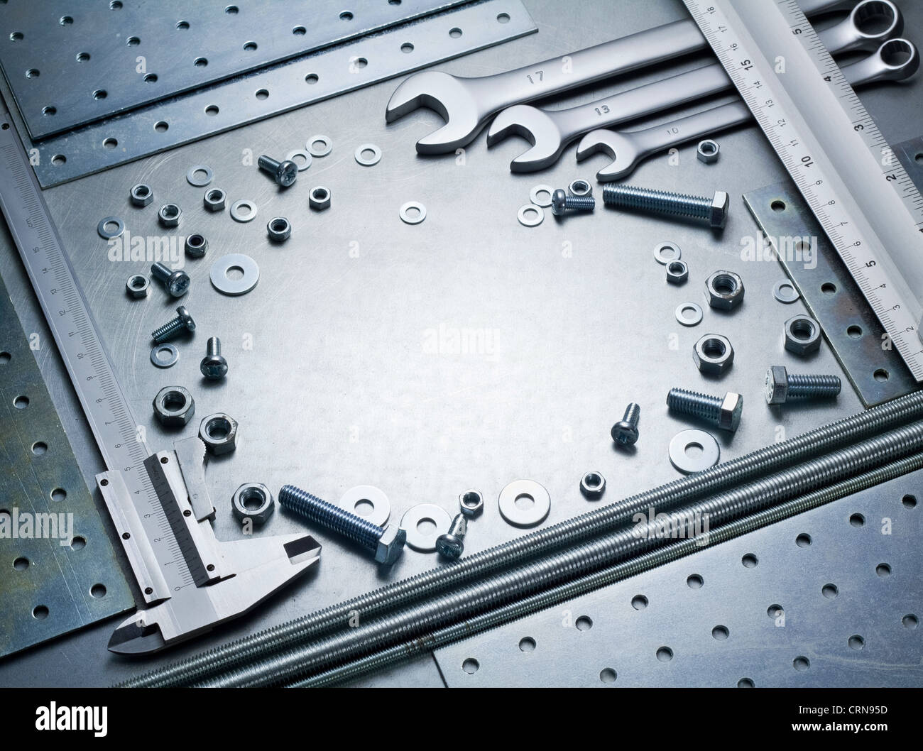 Metal work tools, steel parts Stock Photo - Alamy