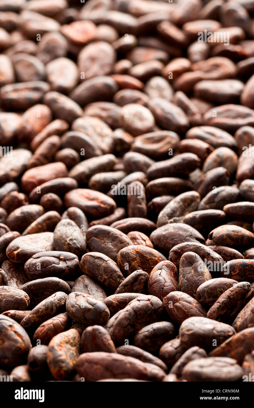 pattern of the cocoa beans background Stock Photo - Alamy