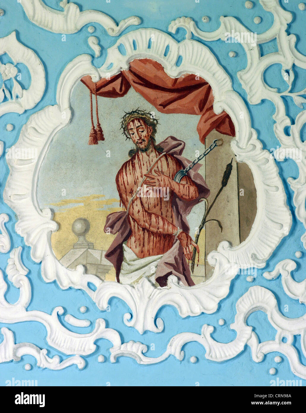 Jesus via dolorosa fresco hi-res stock photography and images - Alamy