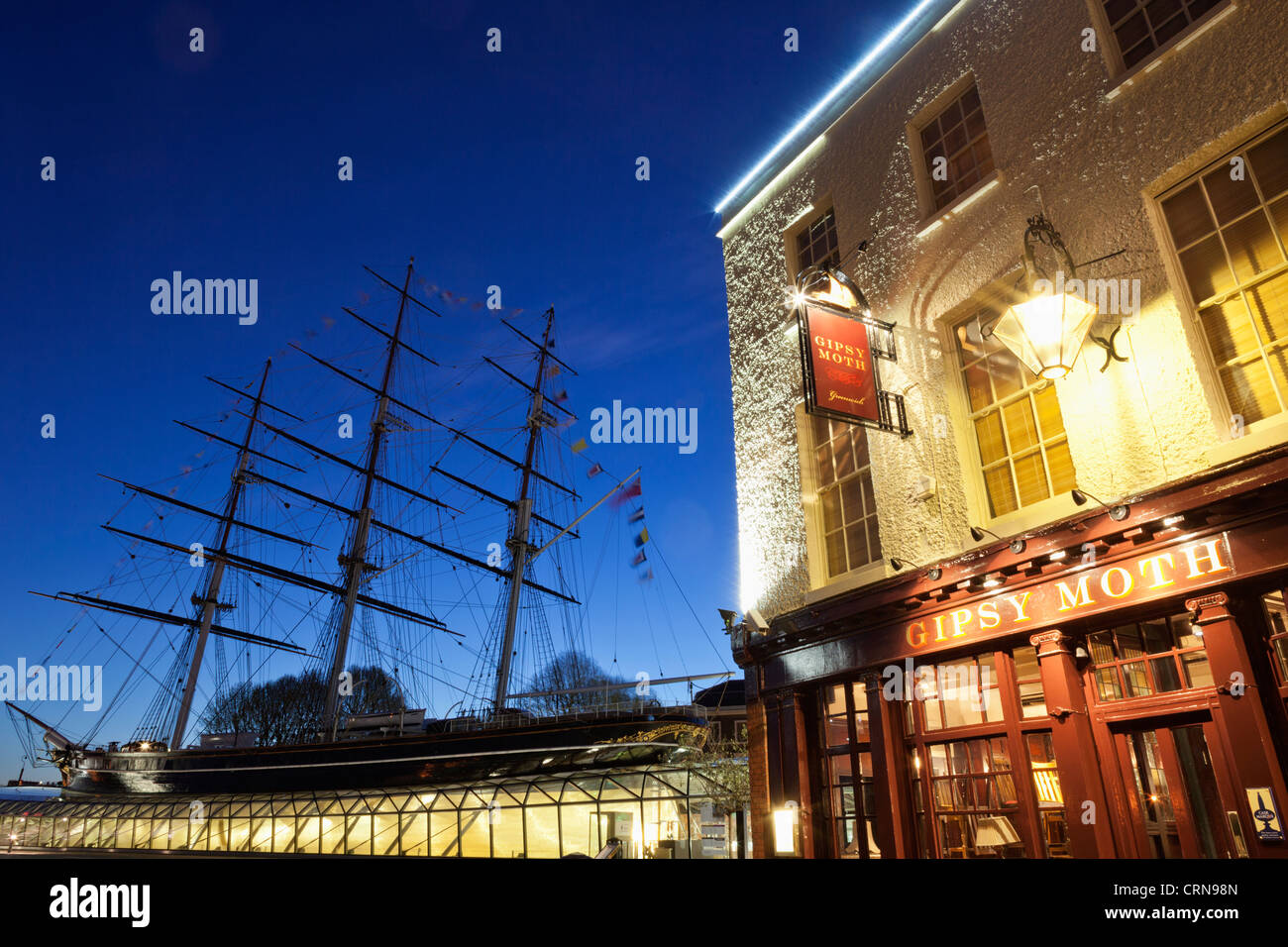 Cutty sark night greenwich london hi-res stock photography and images ...