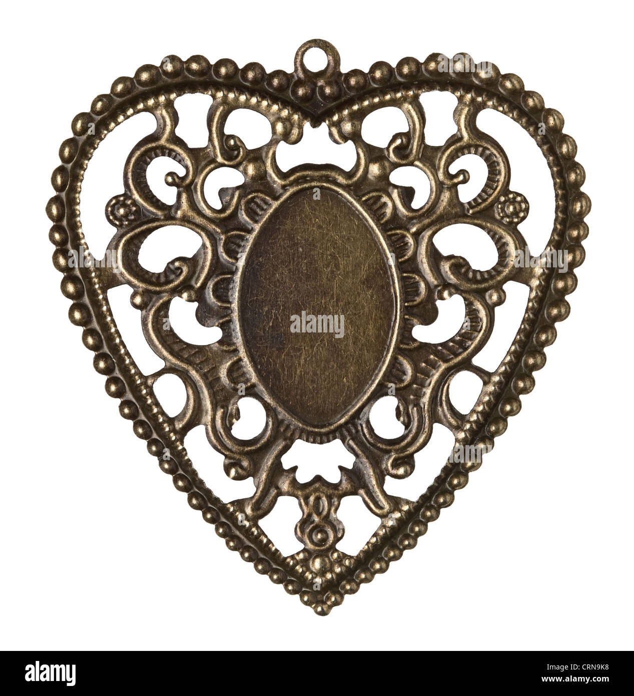 Heart shape vintage metal frame, isolated Stock Photo - Alamy