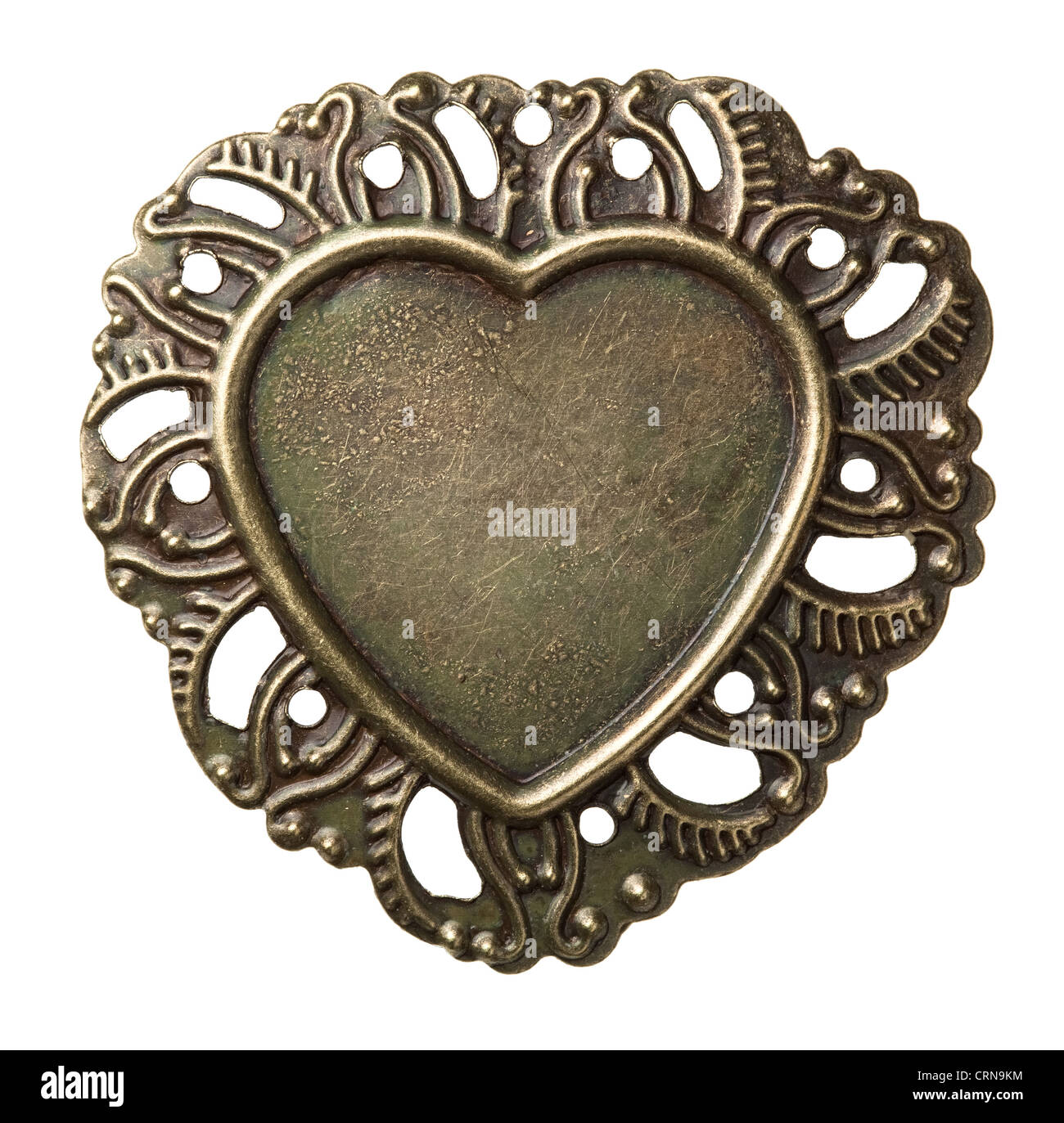 Heart shape vintage metal frame, isolated Stock Photo - Alamy
