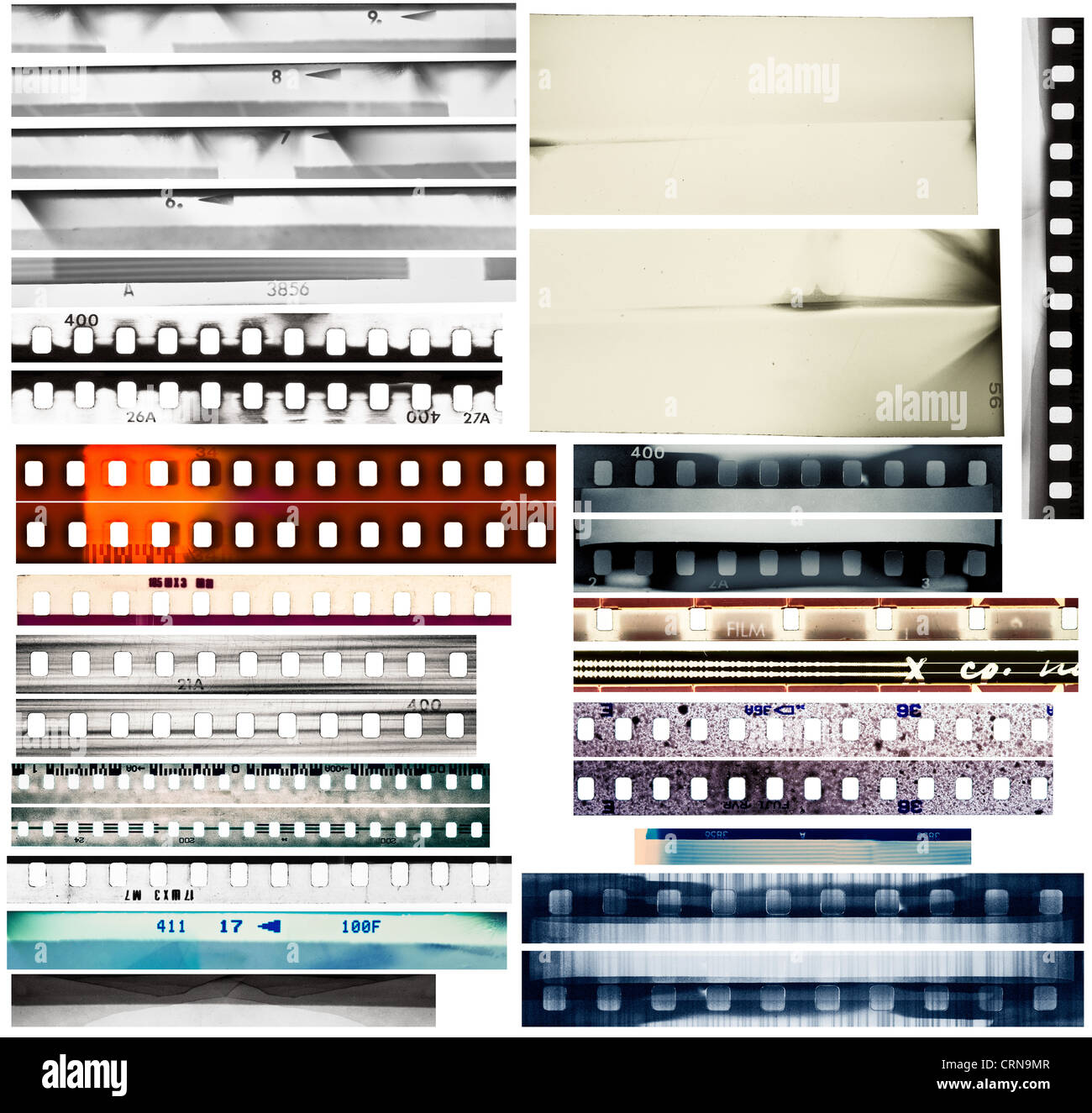 Design elements set, film borders Stock Photo - Alamy