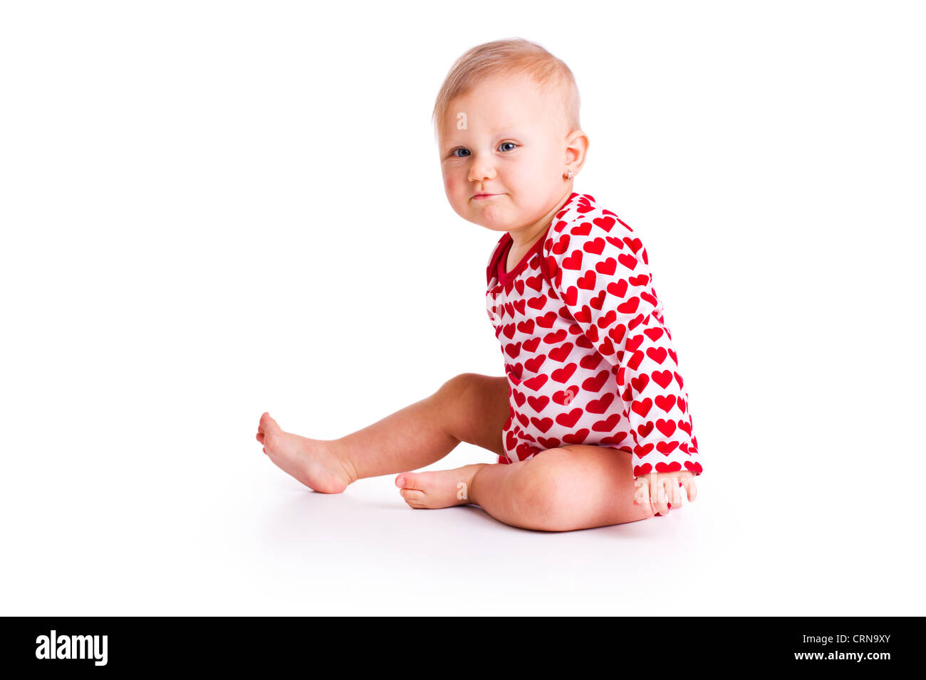 the studio shot of baby sit Stock Photo - Alamy