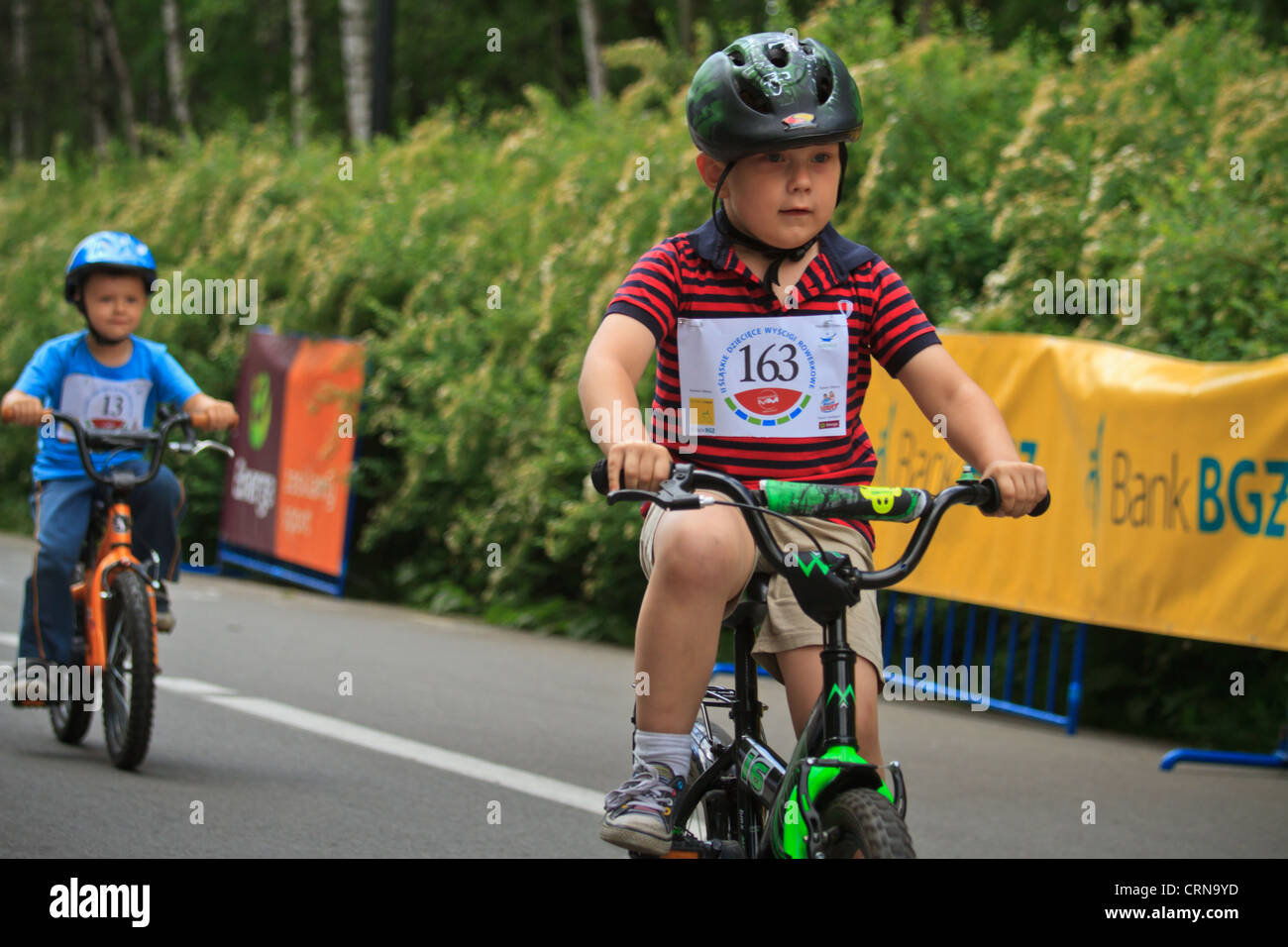 Bicycle competition for children Stock Photo - Alamy