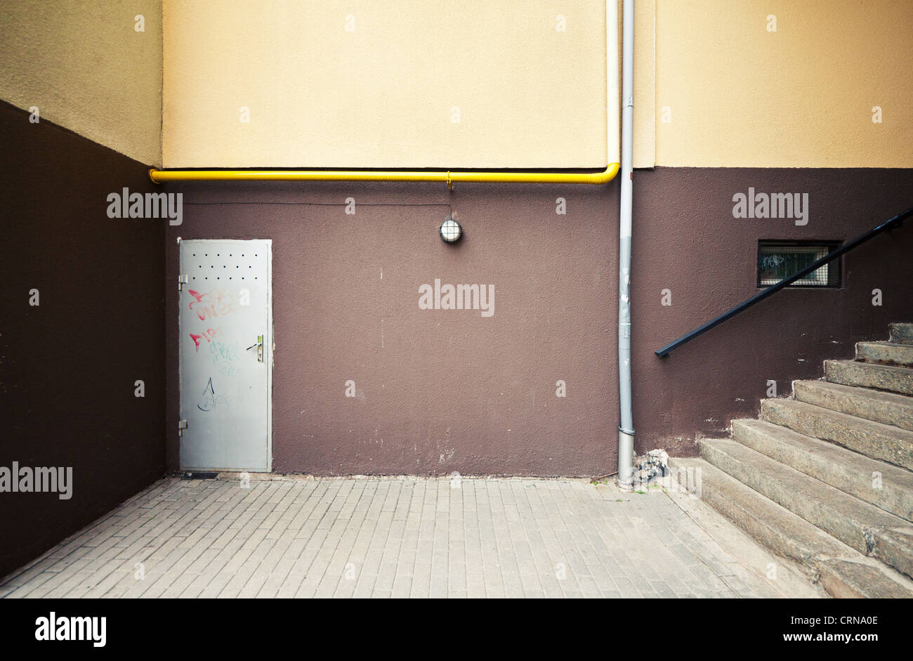 Street wall, floor, stairs. Urban background Stock Photo - Alamy