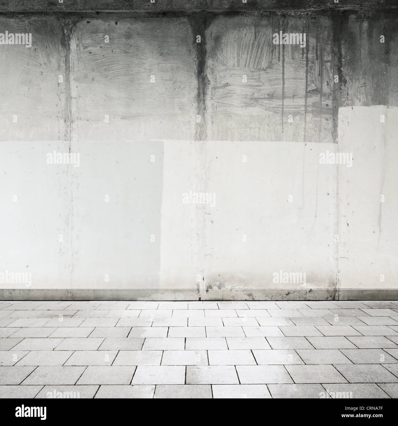 Building exterior detail. Empty wall and floor can be used as ...