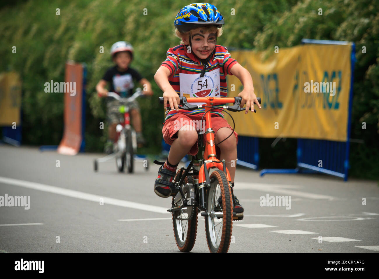 Bicycle competition for children Stock Photo - Alamy