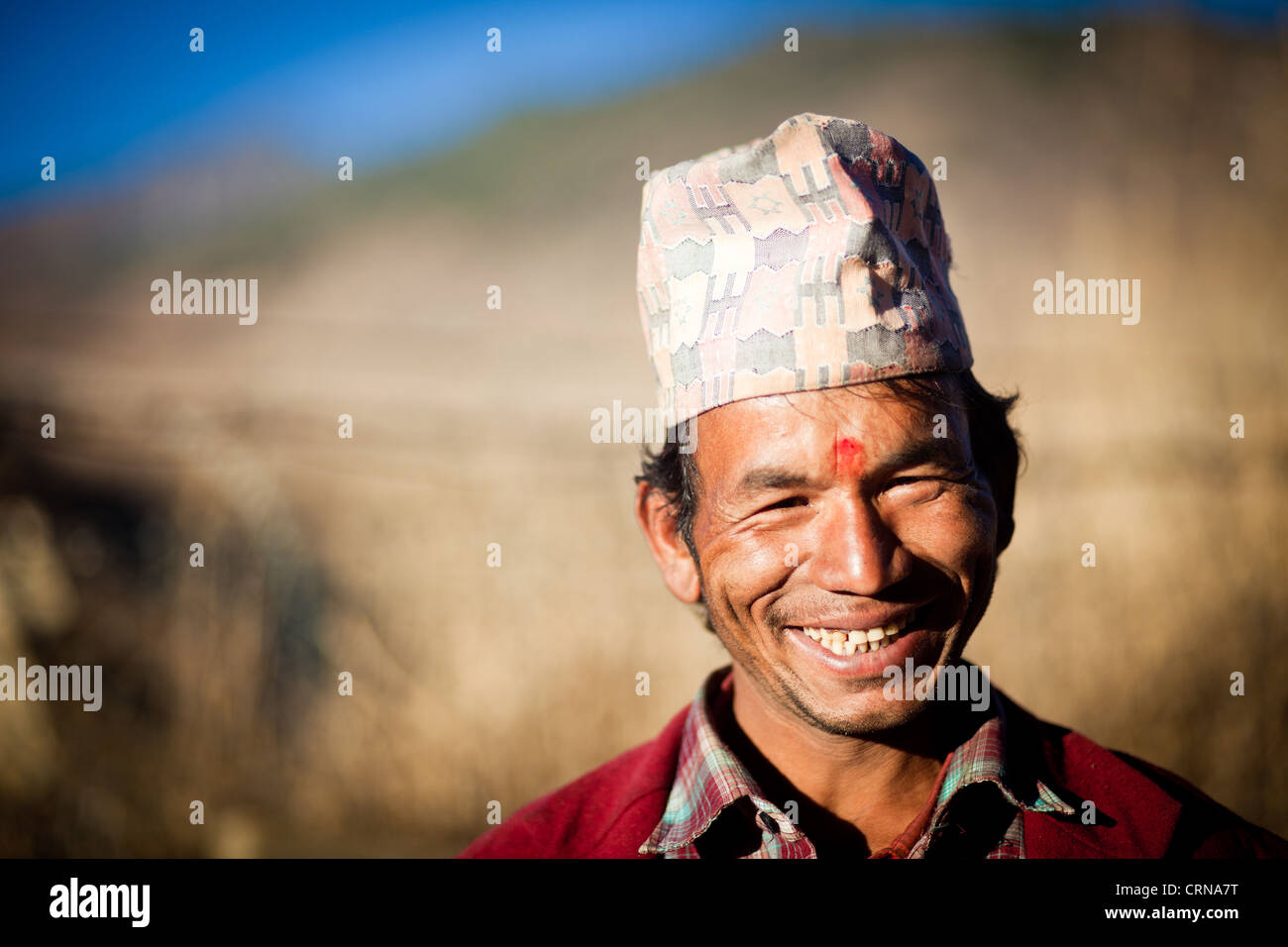 smiling man in Jumla Nepal Stock Photo - Alamy