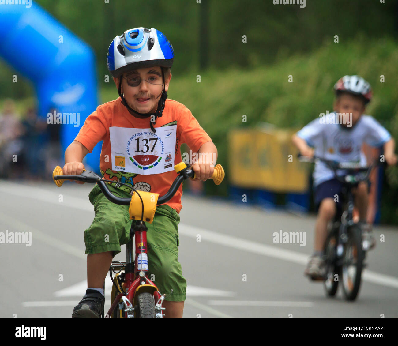 Bicycle competition for children Stock Photo - Alamy