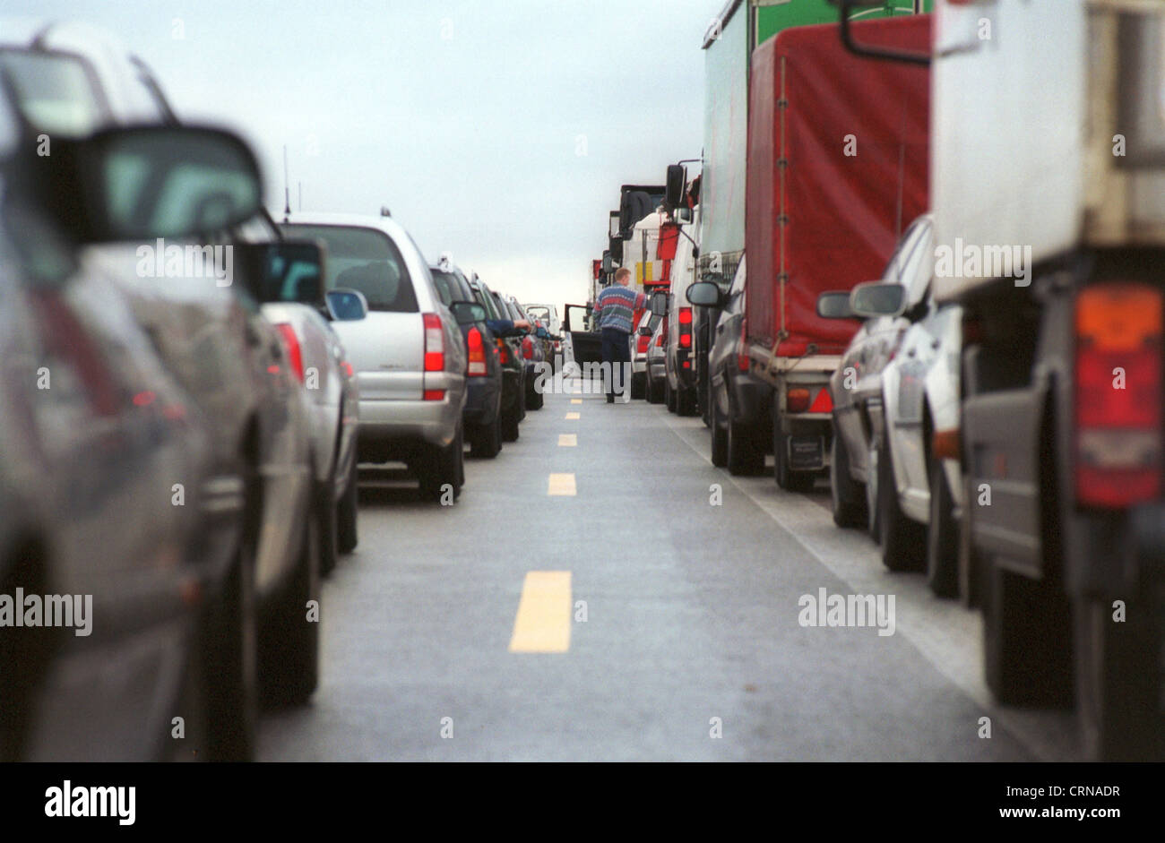 Traffic jam on the highway Stock Photo - Alamy