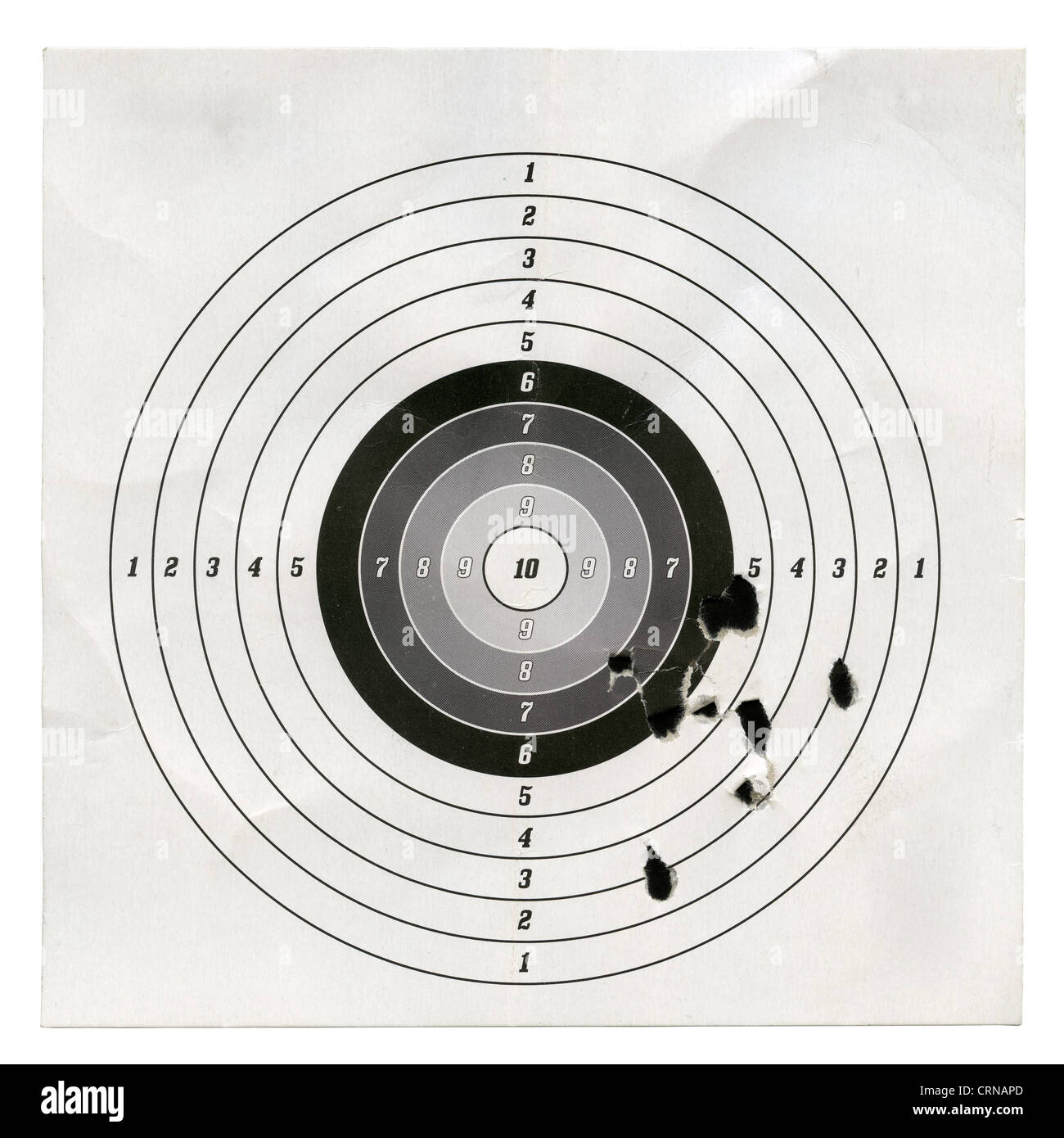 Holes in a shooting practice target Stock Photo - Alamy