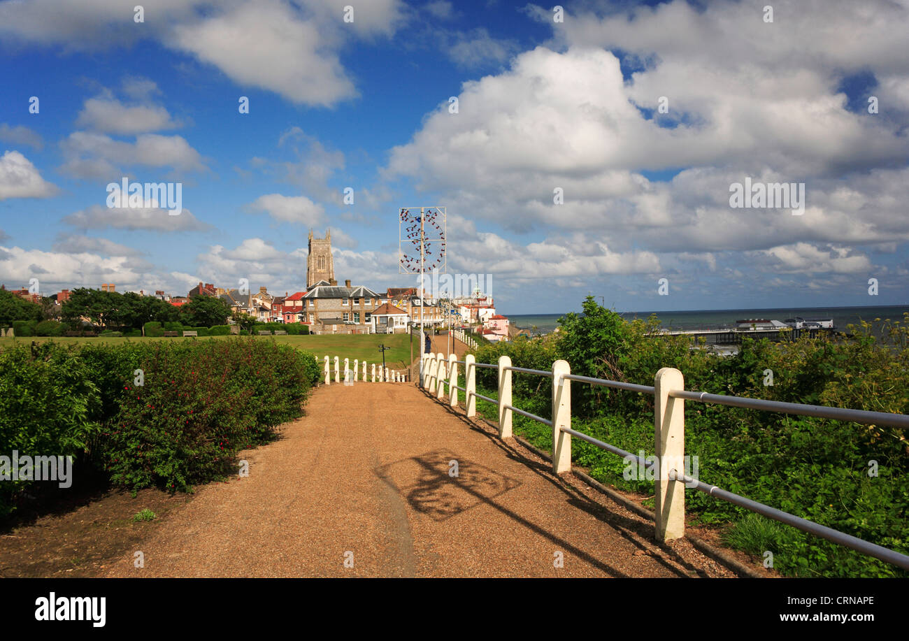 A view of the coastal town of Cromer, Norfolk, England, United Kingdom ...