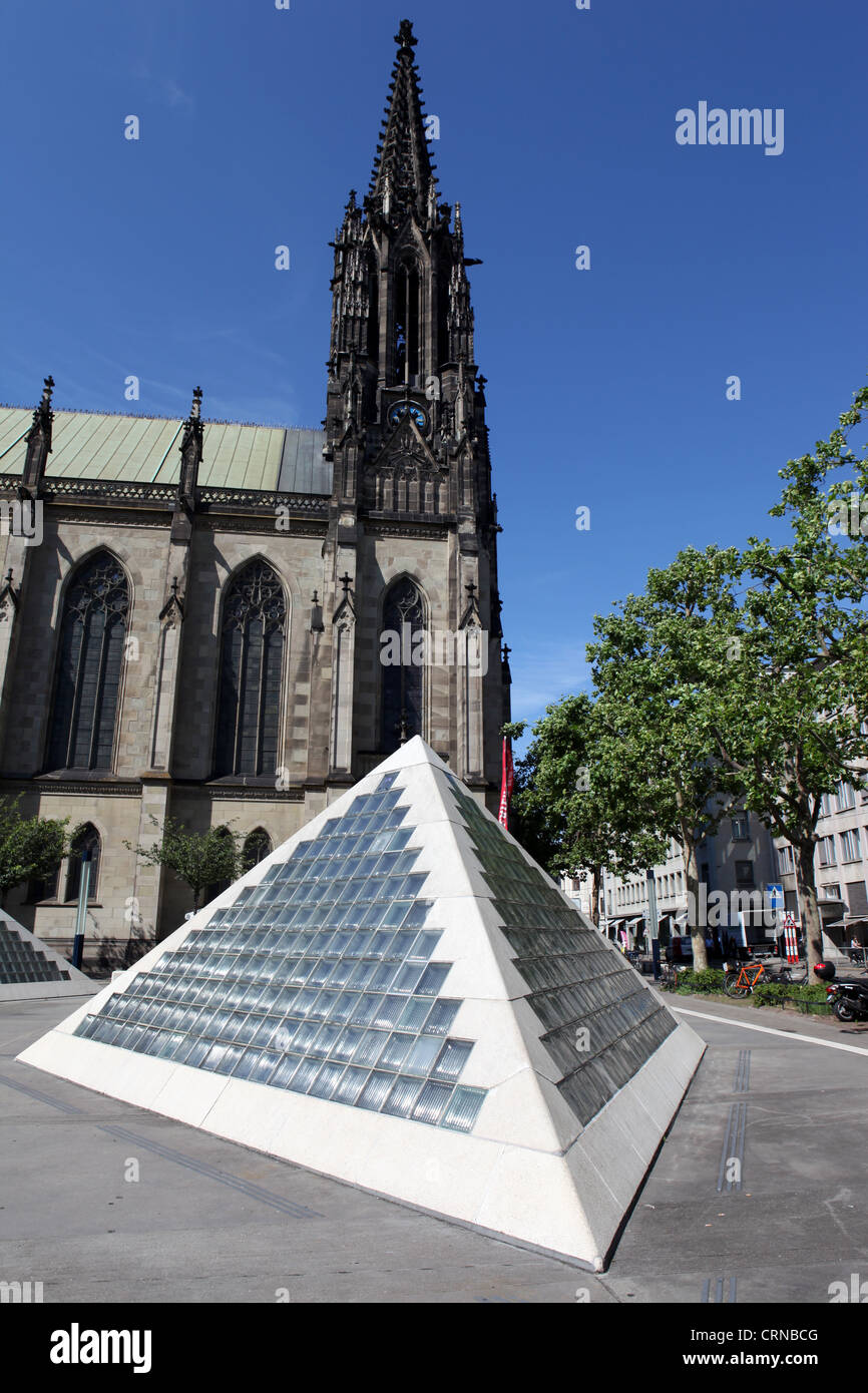 Theater Basel pyramid, Basel, Switzerland Stock Photo - Alamy