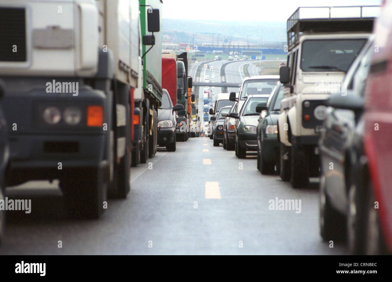 Traffic jam on the highway Stock Photo - Alamy