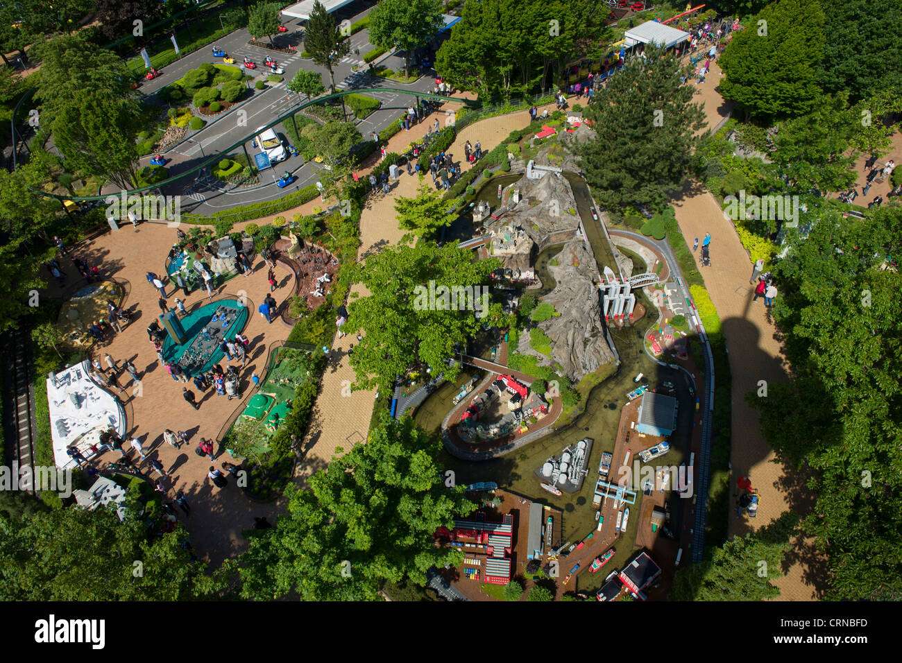 Looking down from the Lego Top revolving viewing platform on to ...