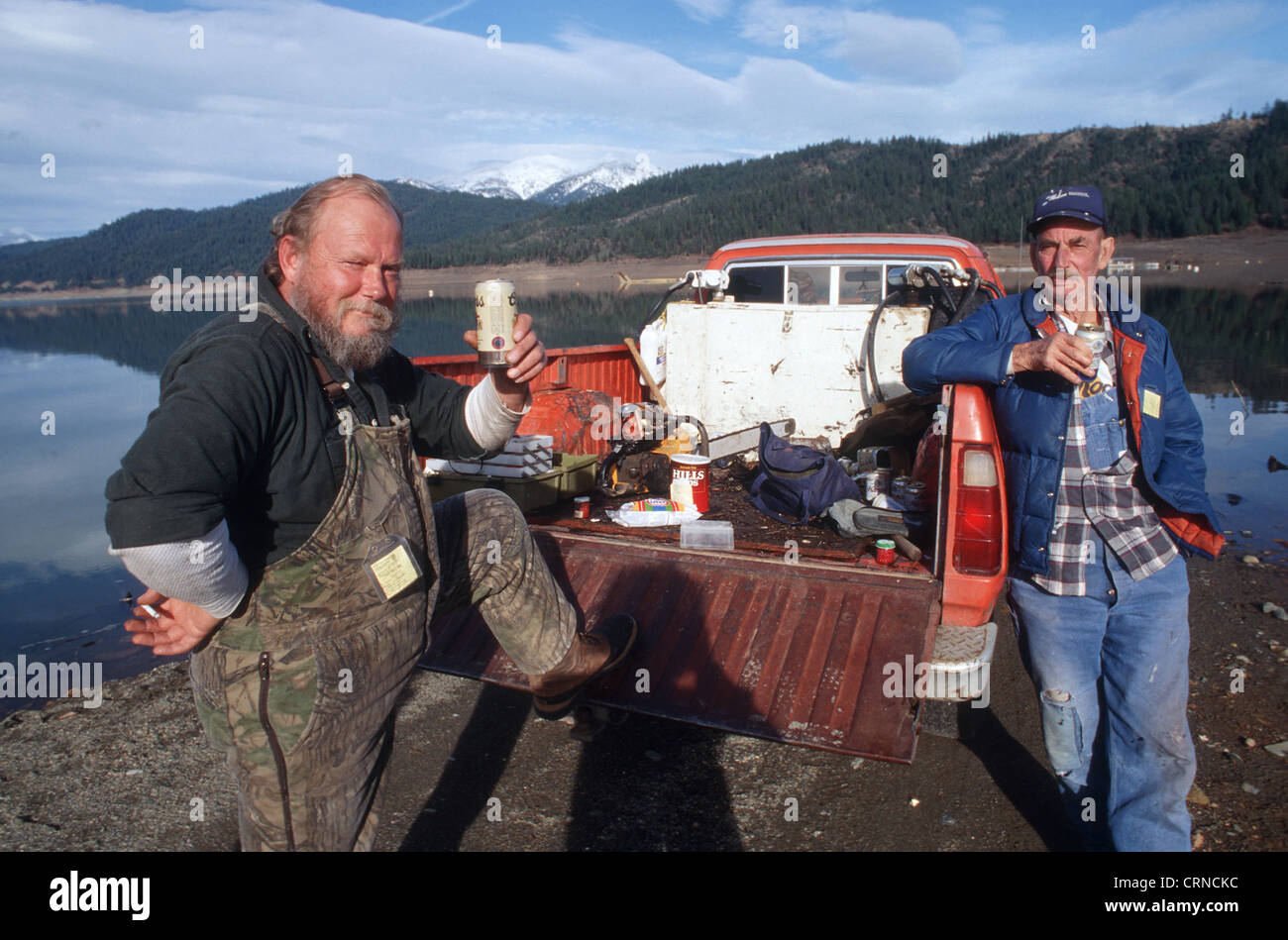 Forest workers posing in a national park in Washington (USA Stock Photo ...