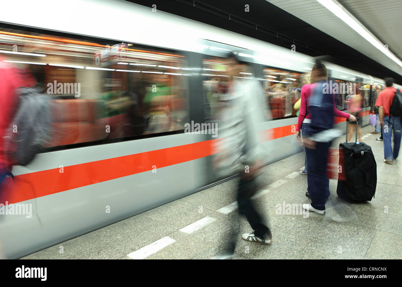 Underground - people in the subway Stock Photo - Alamy