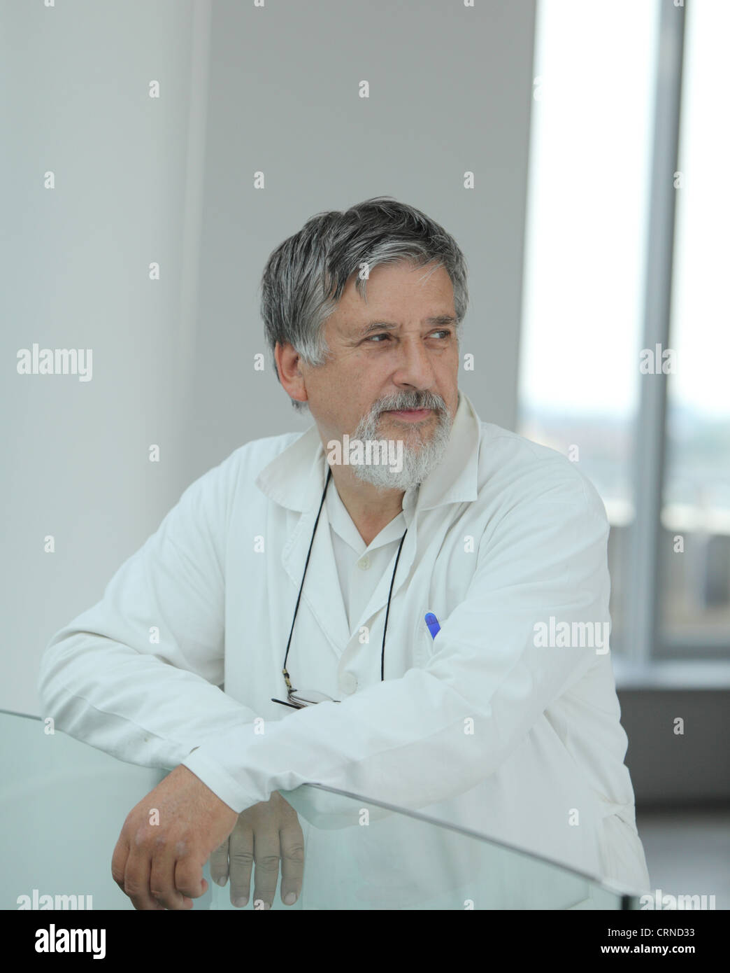 Renowned scientist/doctor in a research center/hospital looking ...