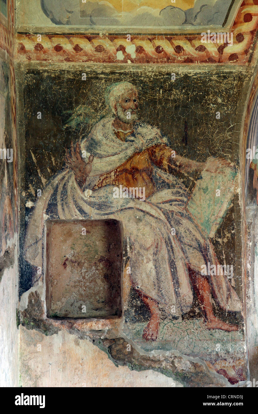 Fresco paintings in the old church Stock Photo - Alamy