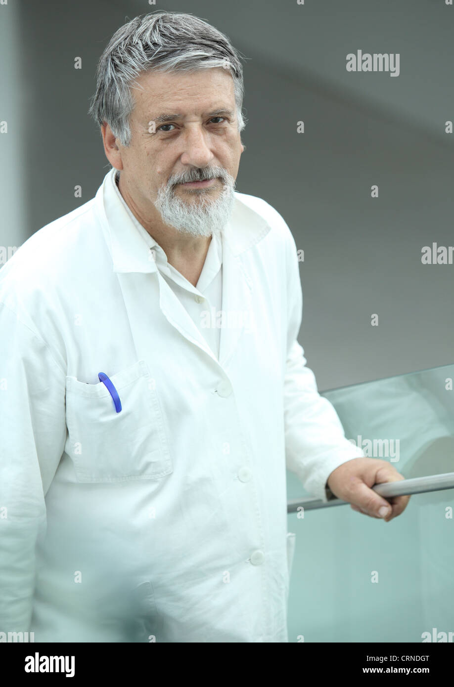 Renowned scientist/doctor in a research center/hospital looking ...