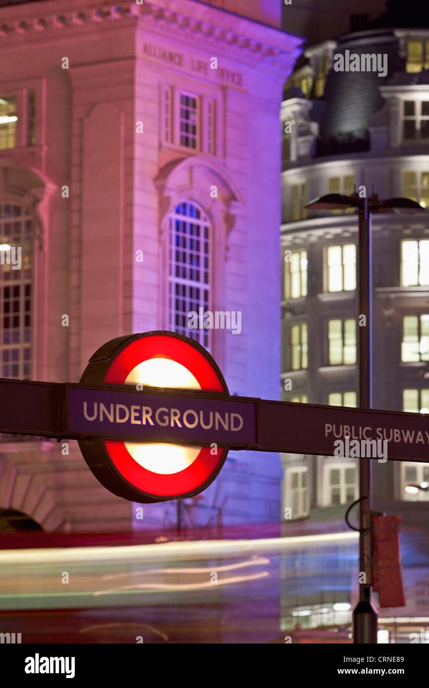 Illuminated london underground tube hi-res stock photography and images ...
