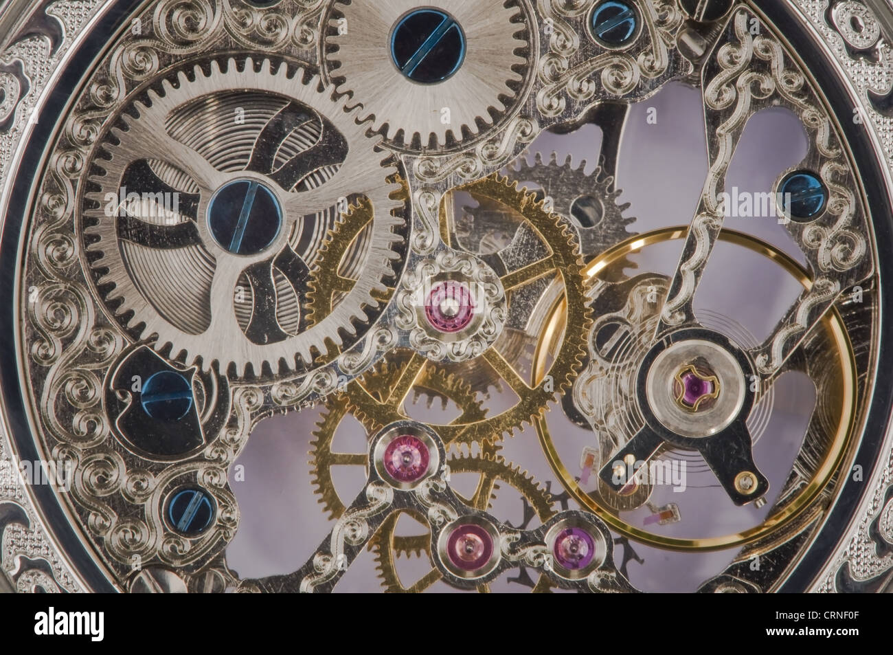 close view of watch mechanism Stock Photo - Alamy