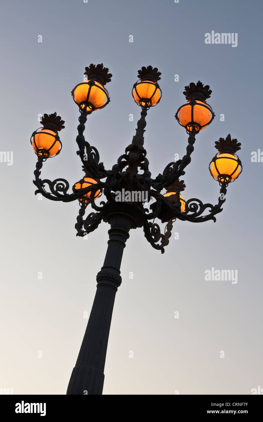 Lamp post in the Vatican city at dusk, Rome, Italy Stock Photo - Alamy