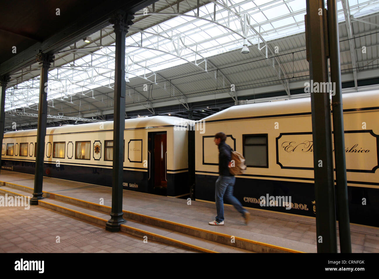 Transcantabrico train at Bilbao Station, Basque Country, Spain Stock ...