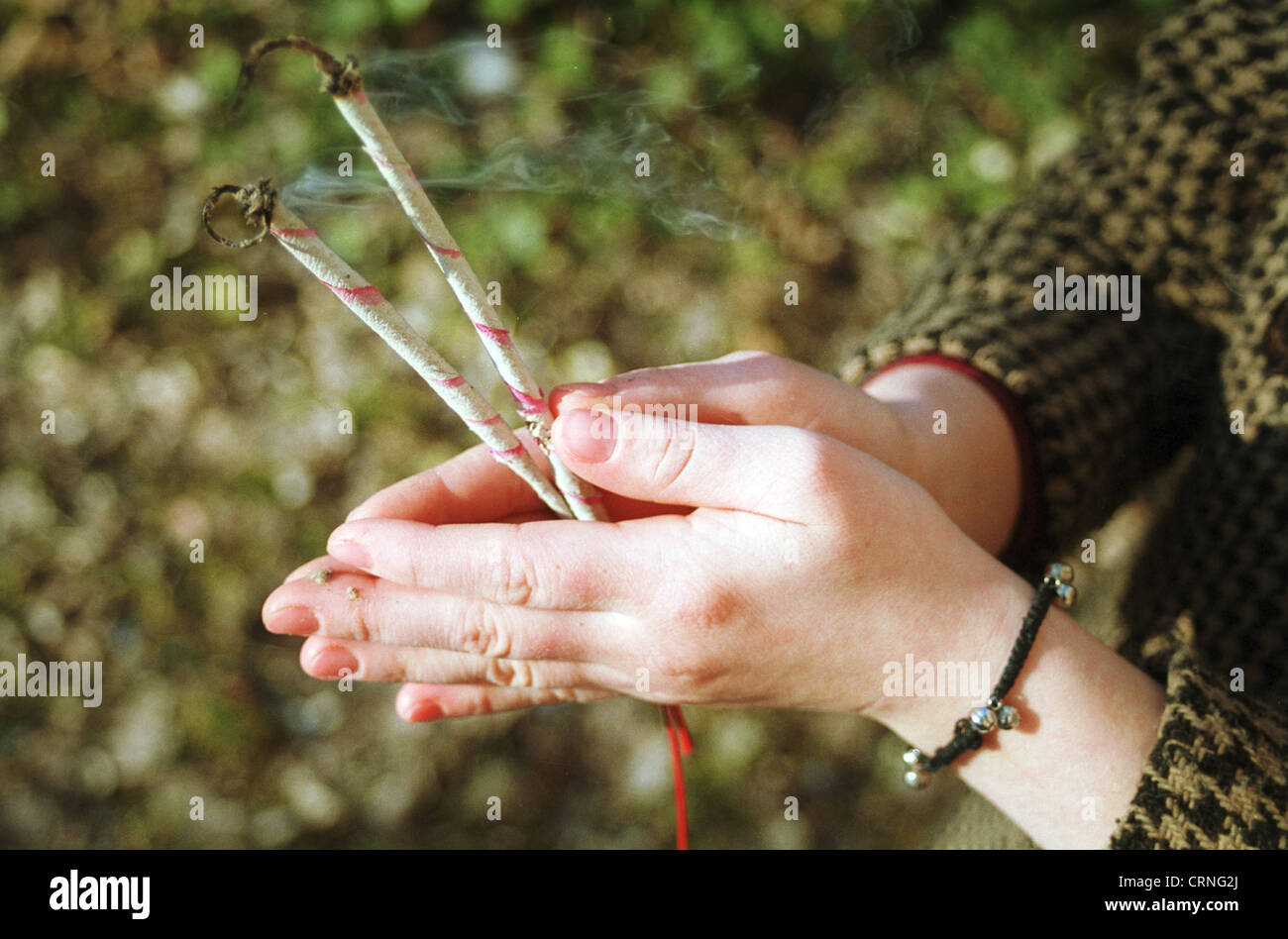 Buddhism - a prayer ritual Stock Photo - Alamy