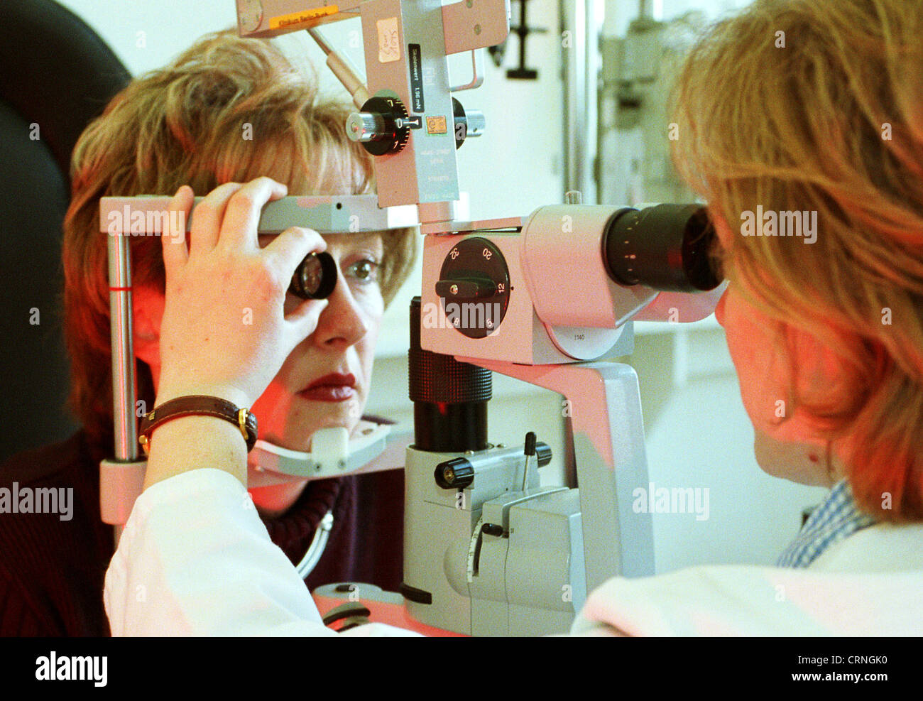 Eye examination, Berlin Stock Photo - Alamy