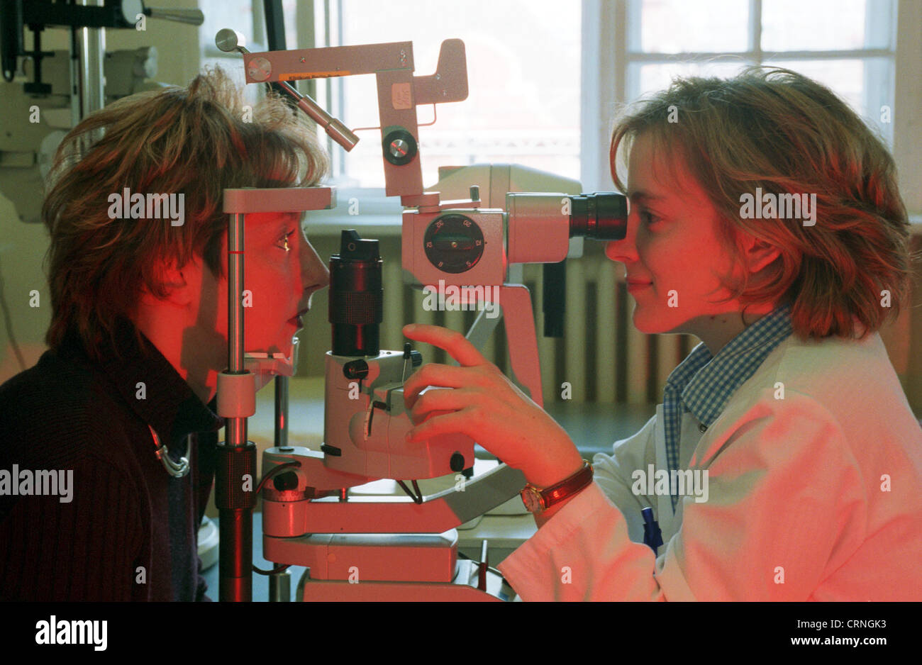 Eye examination, Berlin Stock Photo - Alamy