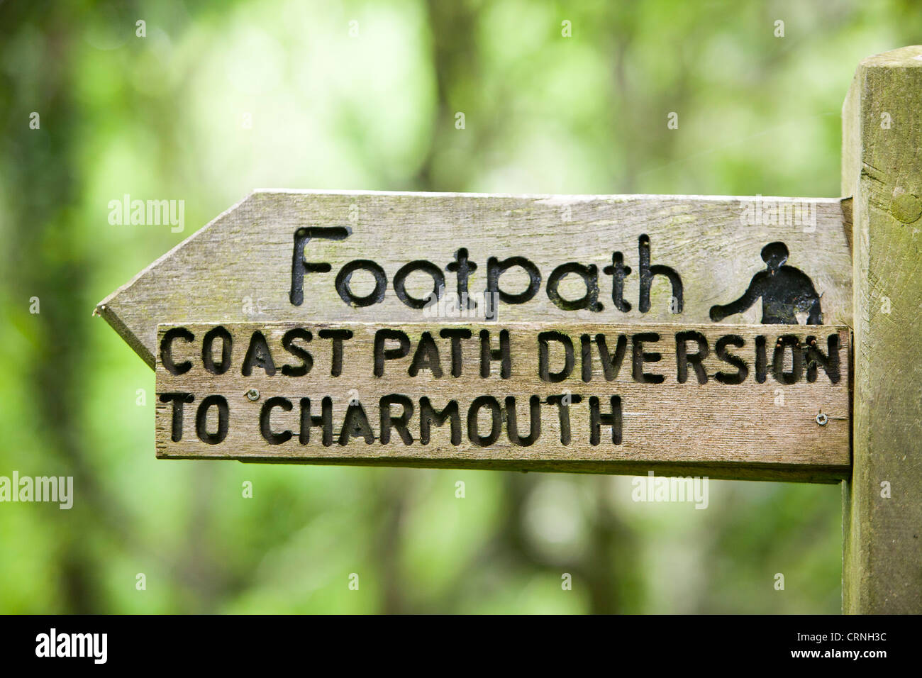 Footpath diversion sign hi-res stock photography and images - Alamy