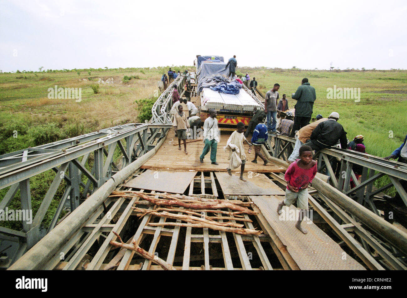 Bridge was destroyed, Angola Stock Photo - Alamy