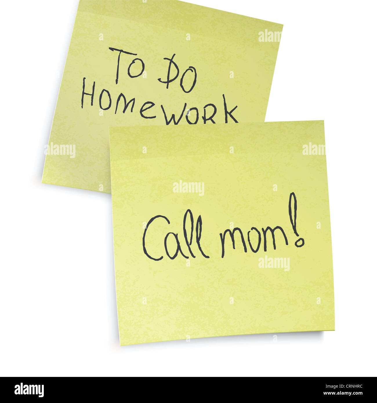 Two yellow blank sticky notes High Resolution Stock Photography and ...