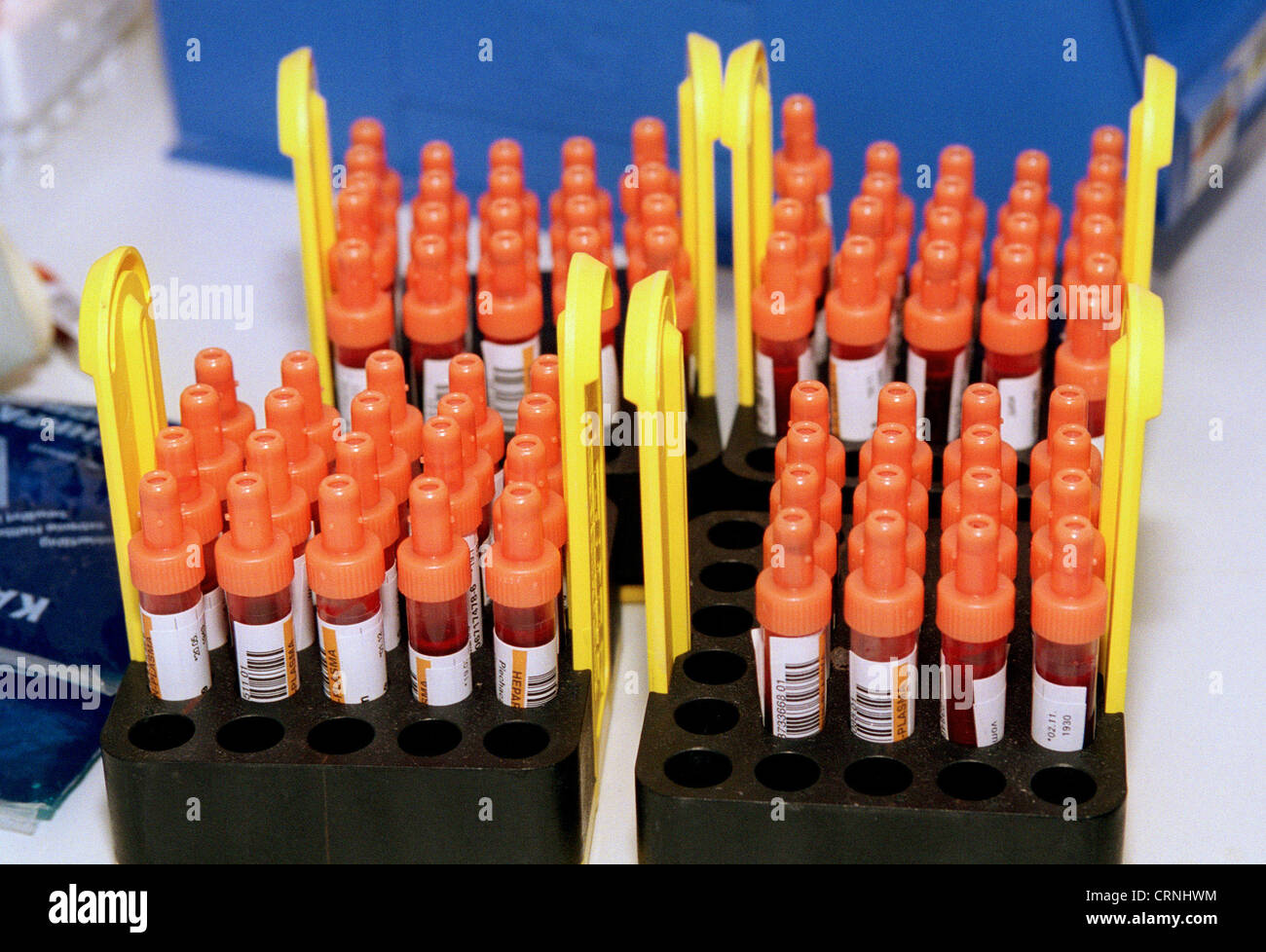 Laboratory samples in special carriers for a centrifuge Stock Photo - Alamy