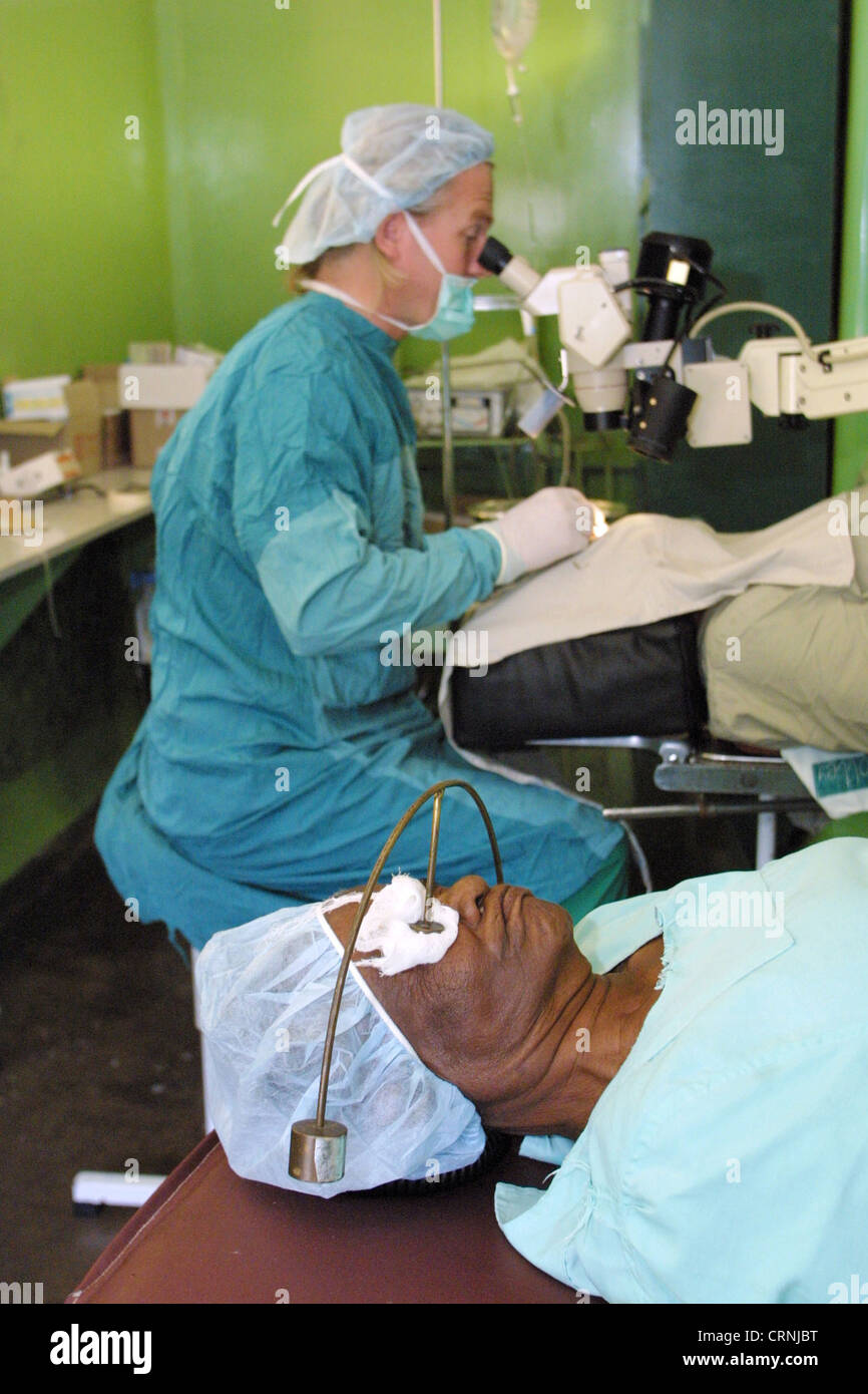 Eye surgery in a Mission Hospital, Zimbabwe Stock Photo - Alamy