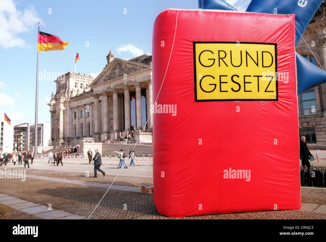 Basic Code of rubber in front of the Reichstag in Berlin Stock Photo ...