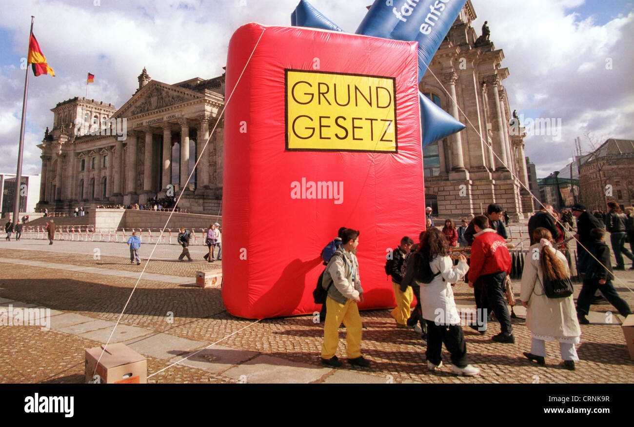 Basic Code of rubber in front of the Reichstag in Berlin Stock Photo ...