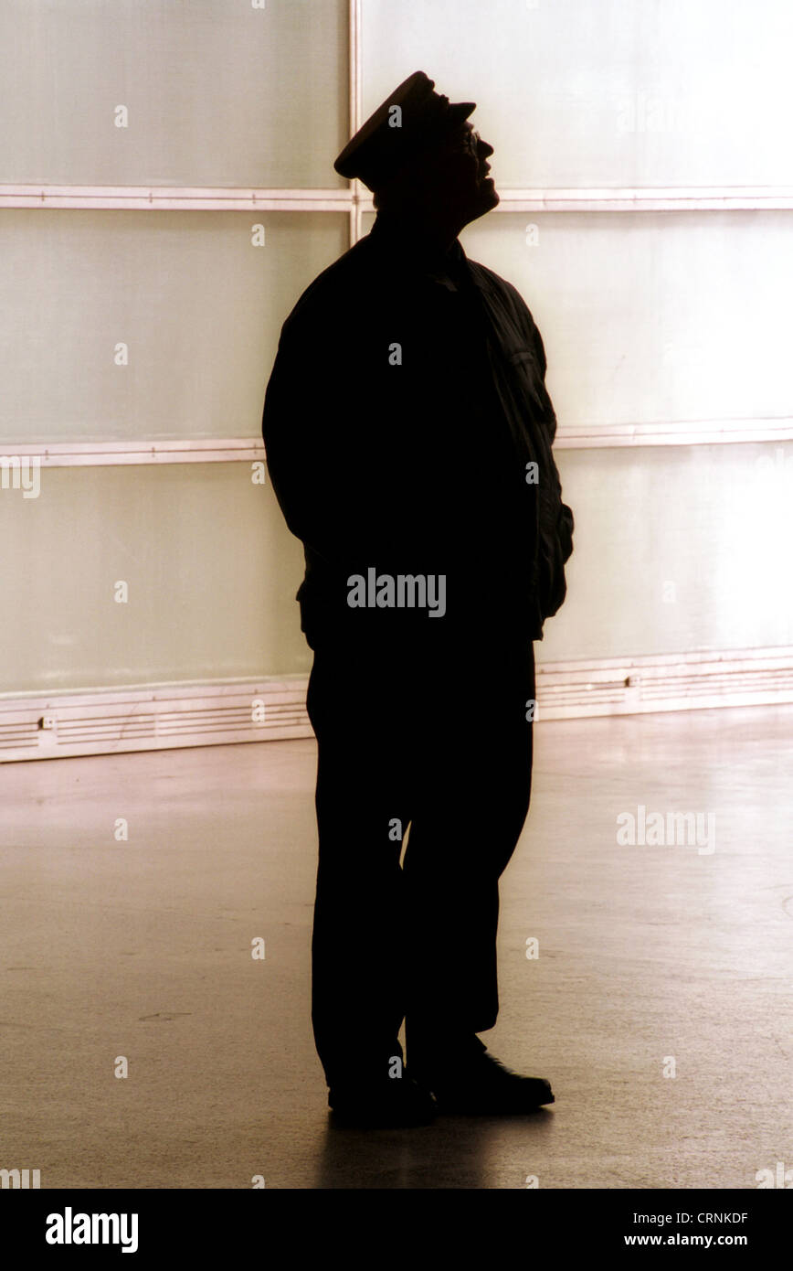 A pensioner looks searchingly into the air Stock Photo - Alamy