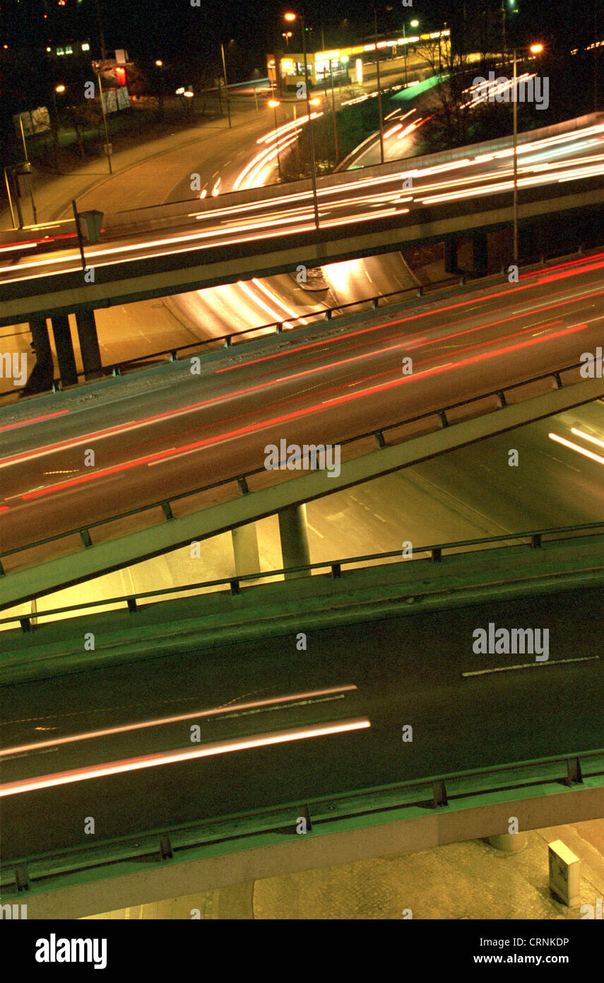 City highway at night Stock Photo - Alamy