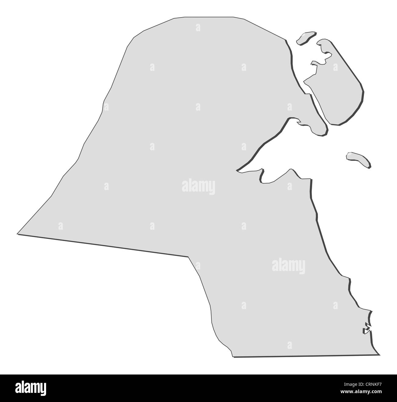 Political map of Kuwait with the several governorates Stock Photo - Alamy