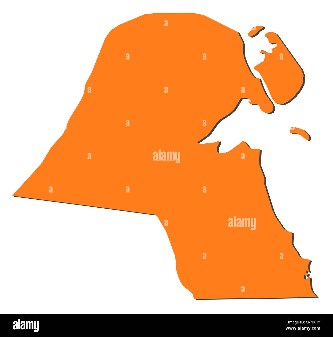 Political map of Kuwait with the several governorates Stock Photo - Alamy