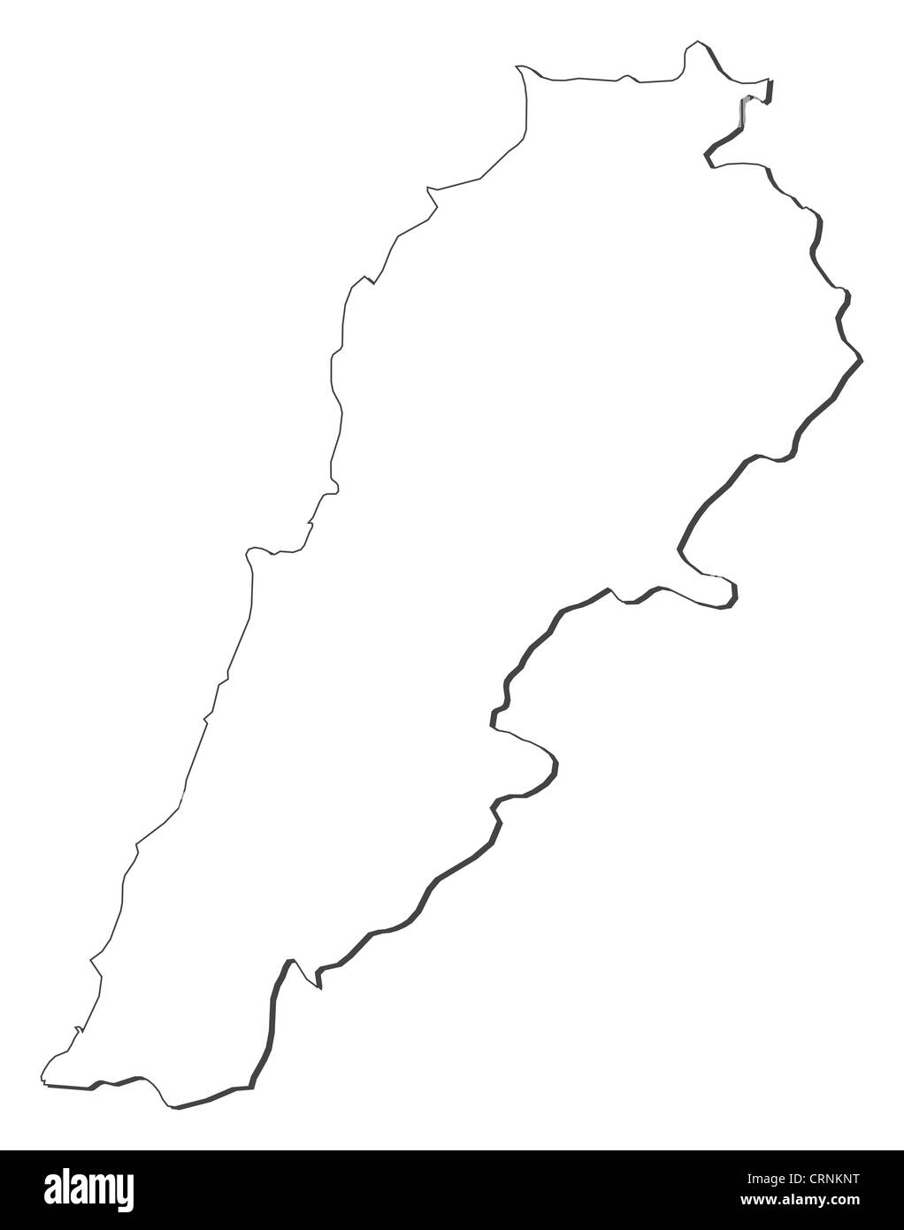 Political map of Lebanon with the several governorates Stock Photo - Alamy